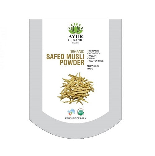 Buy Safed Musli powder 100gm Online | Ayurvedic Organic Herbs Australia